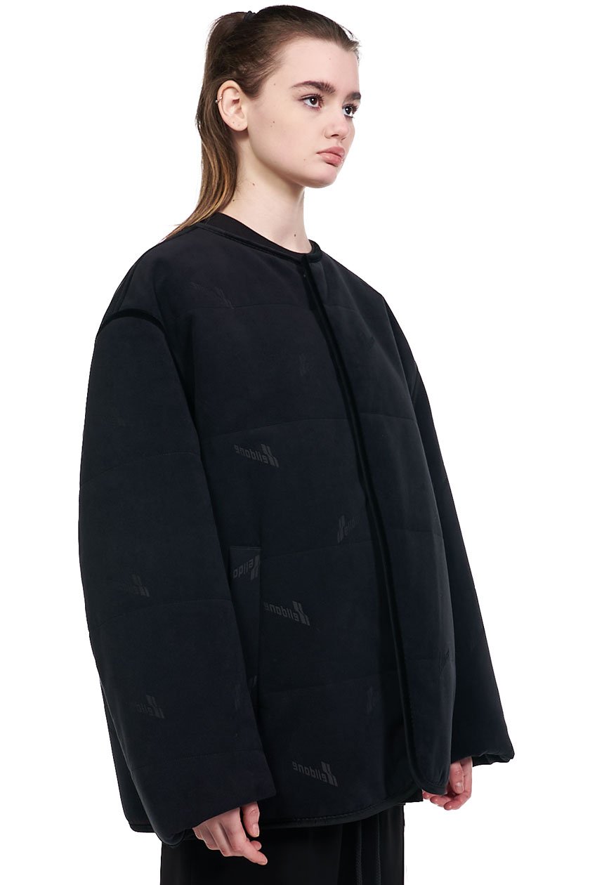 we11done Velvet Padding Jacket - Black | Garmentory