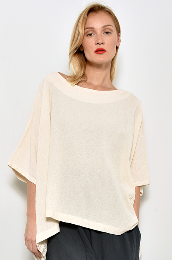 Uzi NYC Cube Top - Cream | Garmentory