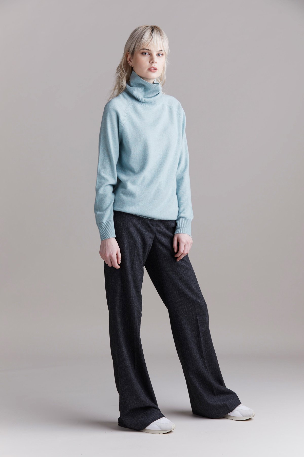 Laing Home Hemingway Cashmere Roll Neck sweater - Misty Jade | Garmentory