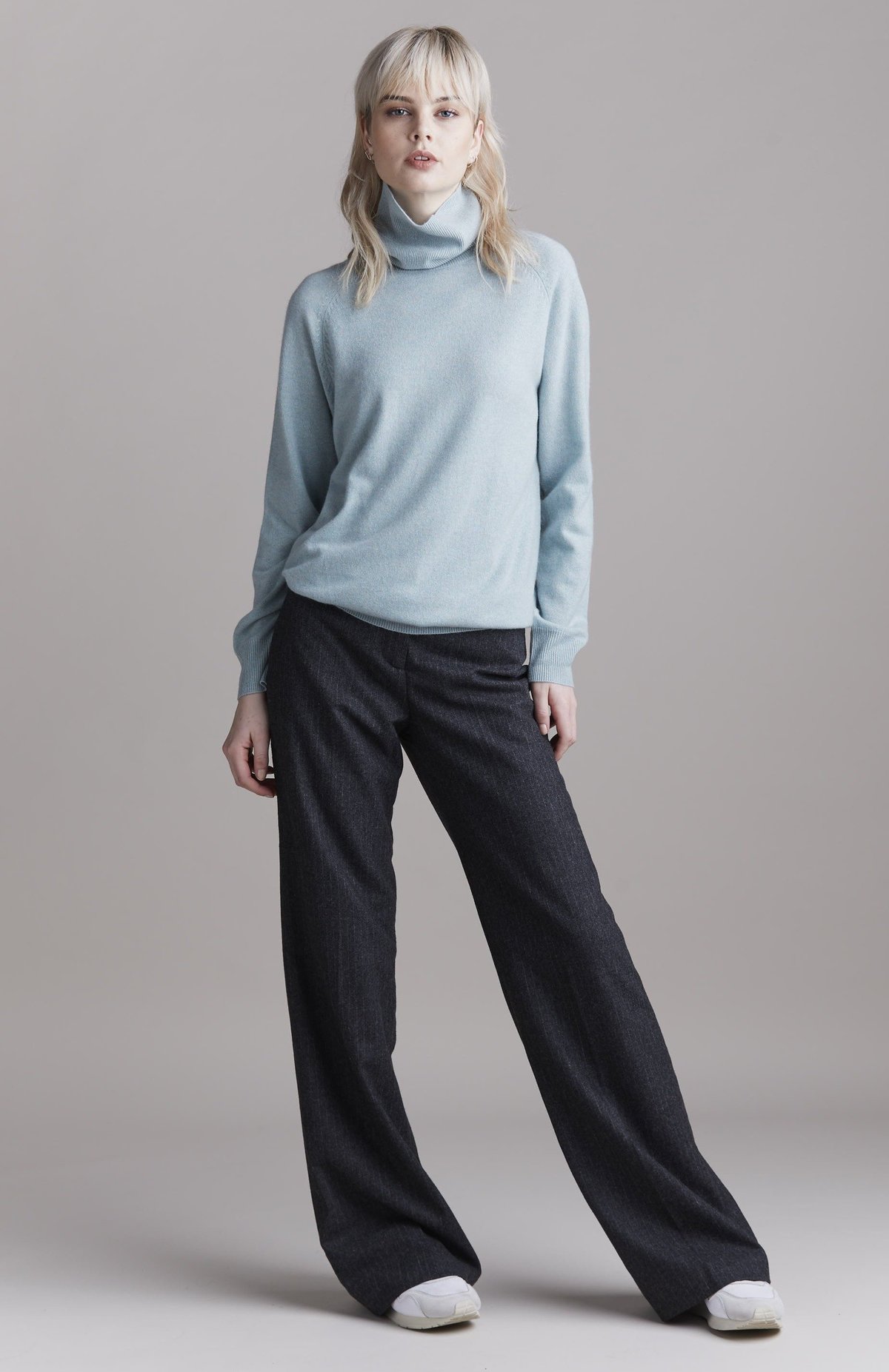 Laing Home Hemingway Cashmere Roll Neck sweater - Misty Jade | Garmentory