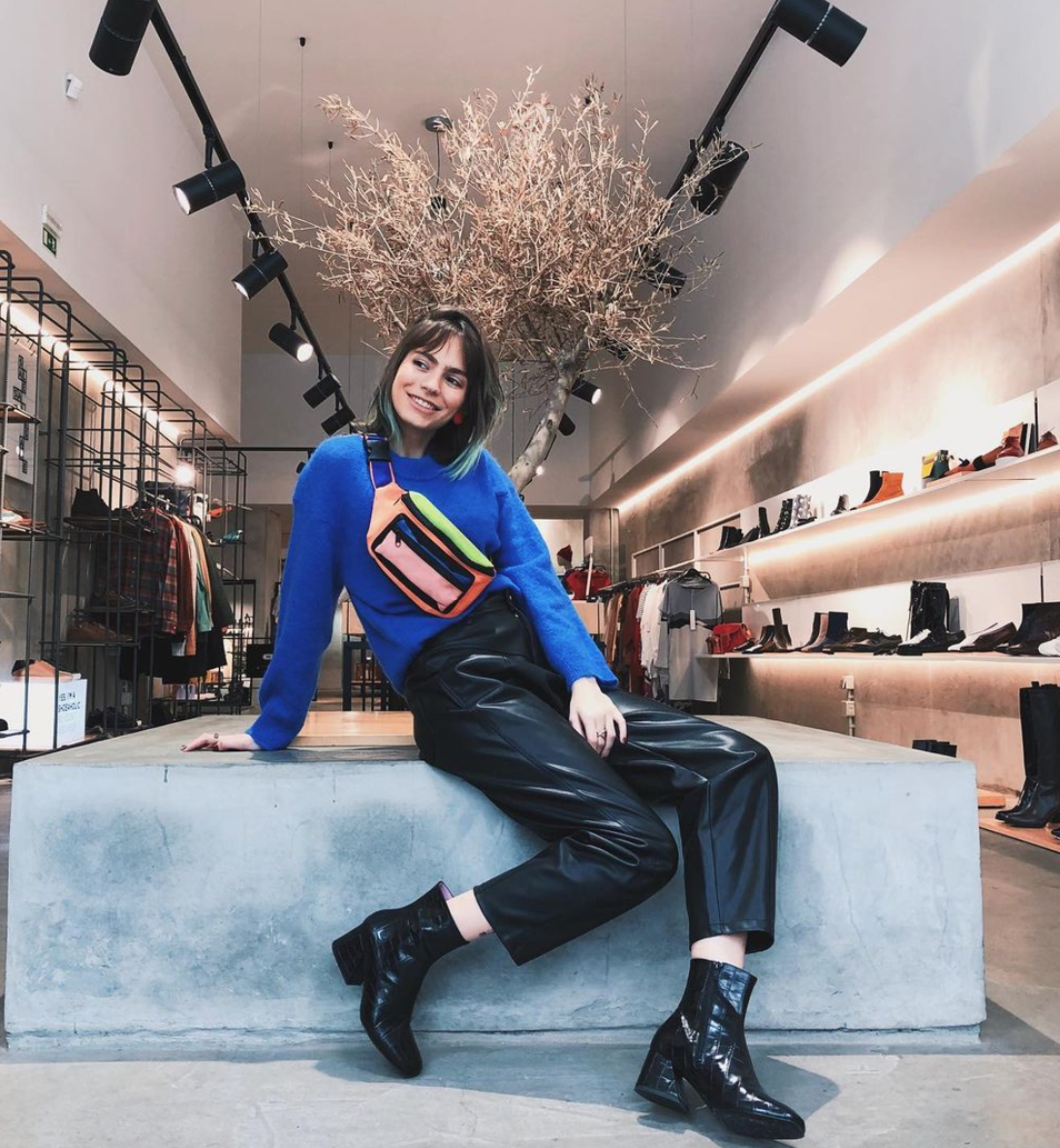 || SAMPLE SALE || DORIC - Black Leather Square Toe Boots | Garmentory