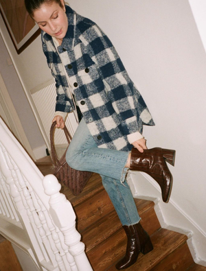 UF DORIC Leather Square Toe Boots - Brown | Garmentory