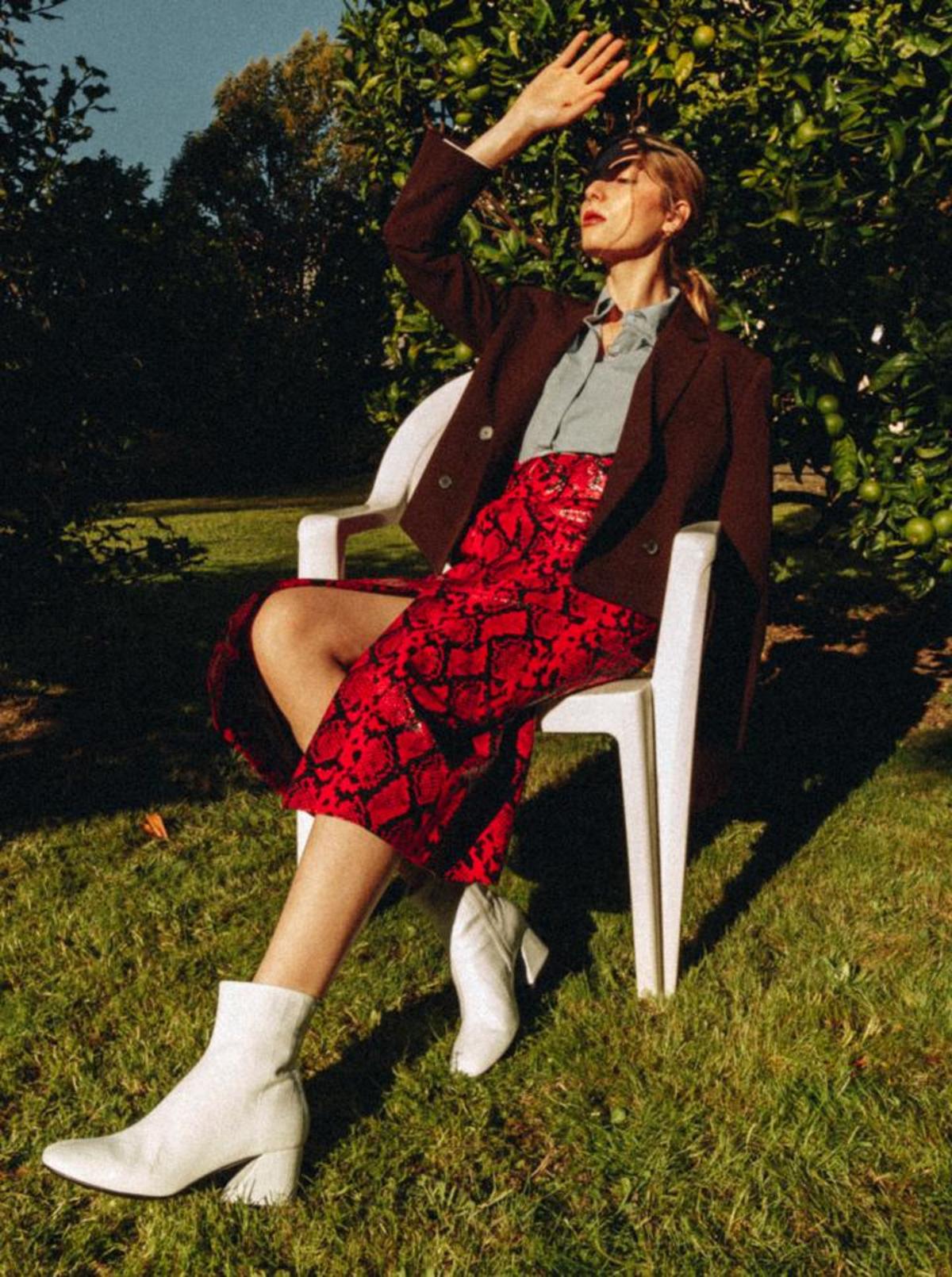 || SAMPLE SALE || DORIC - White Leather Square Toe Boots | Garmentory