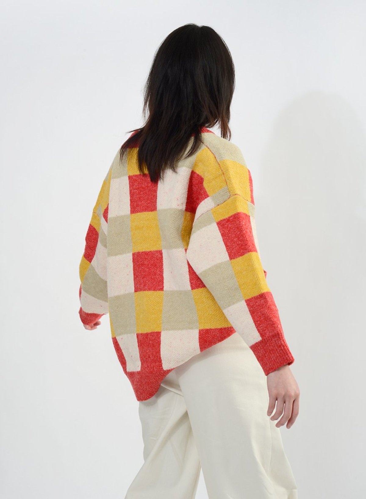 Meg Square Cardigan - Checkerboard | Garmentory