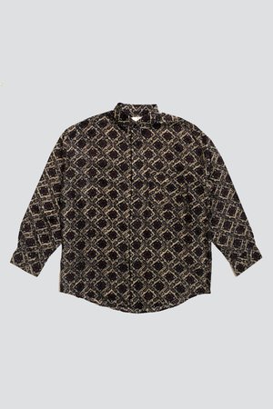 Vintage Silk Shirt - Diamond Pattern | Garmentory