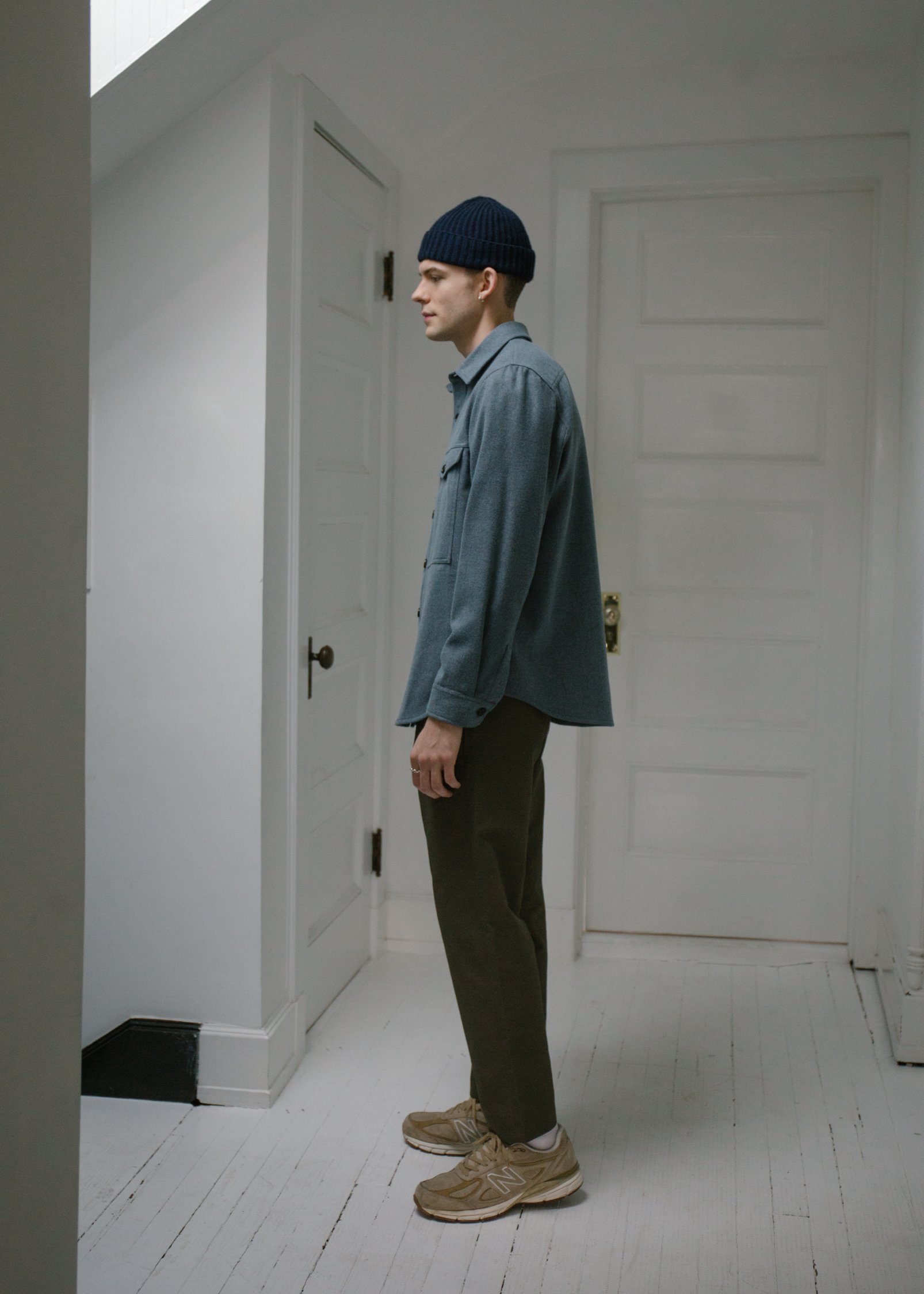 Steven Alan Wool Double Pocket Shirt Jacket - Tumbled Blue | Garmentory