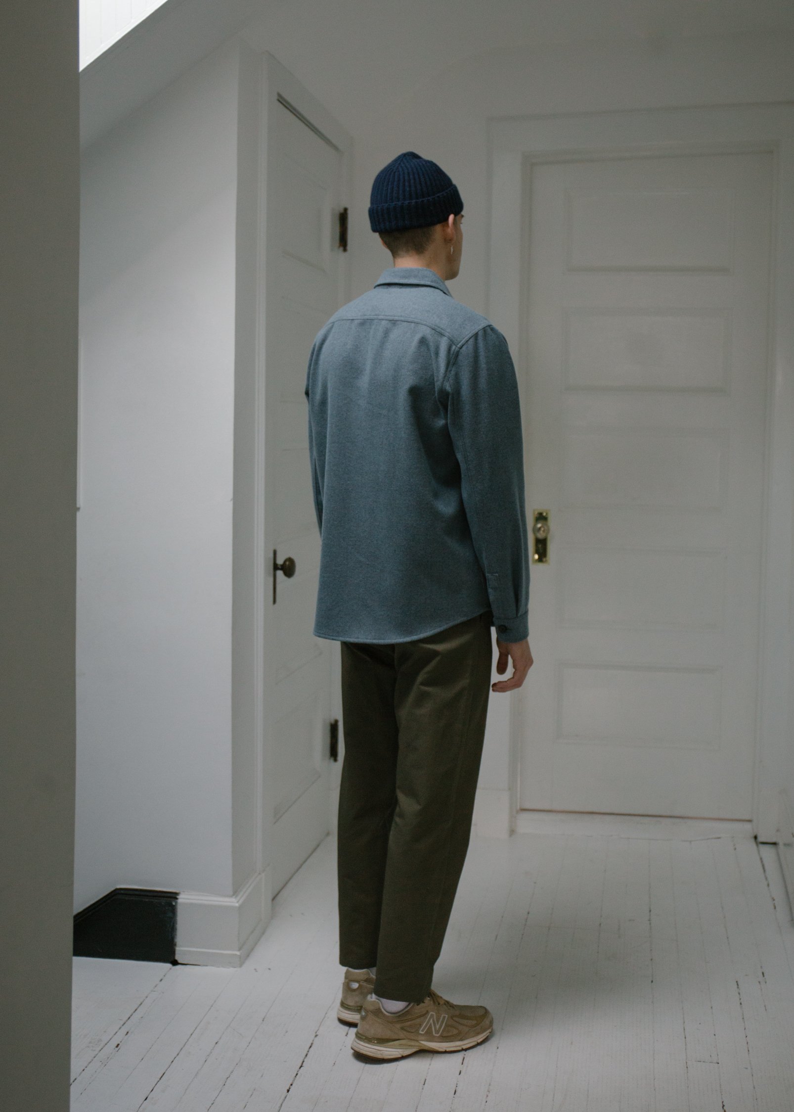 Steven Alan Wool Double Pocket Shirt Jacket - Tumbled Blue | Garmentory