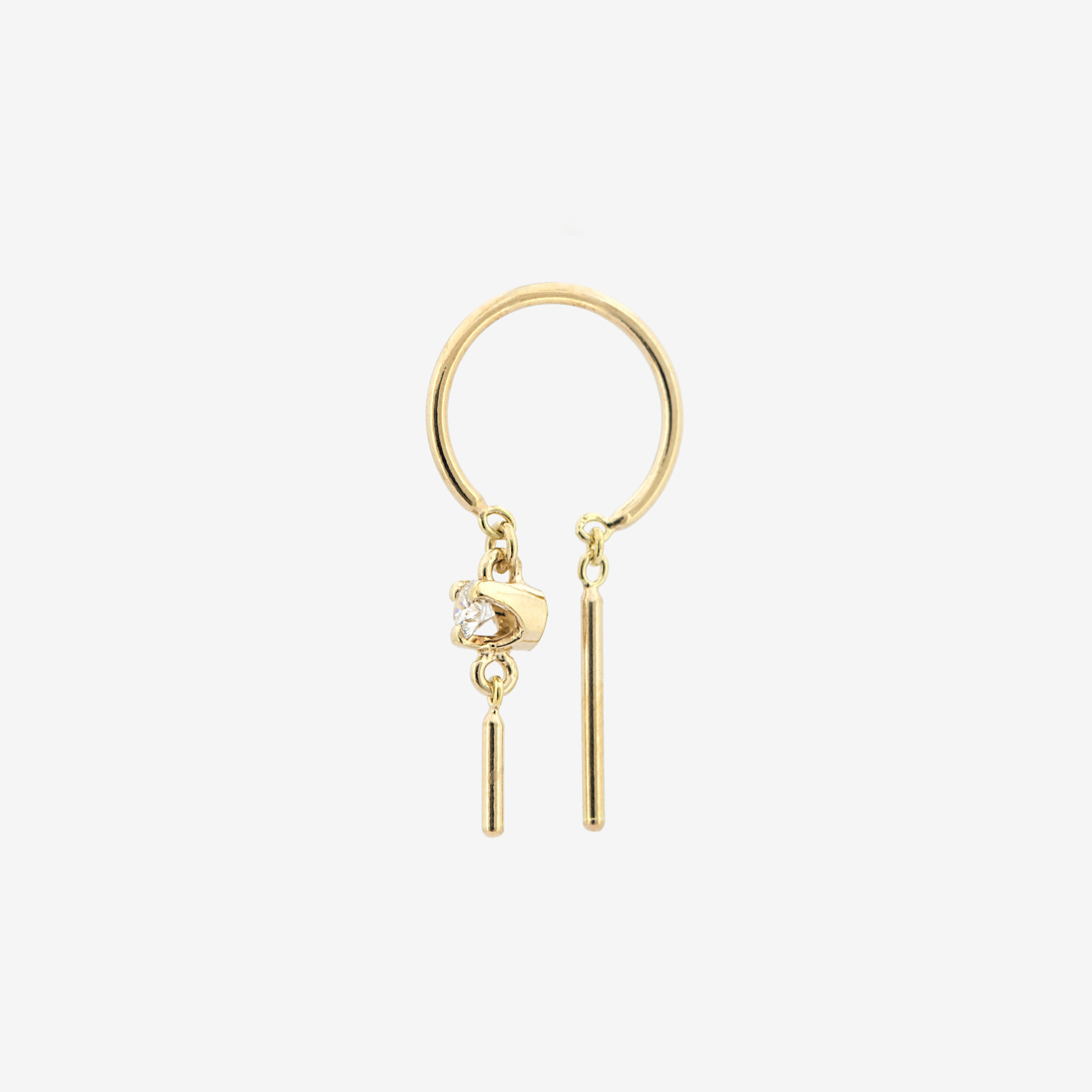 Jack & G Diamond Baby Chime earring - Gold | Garmentory