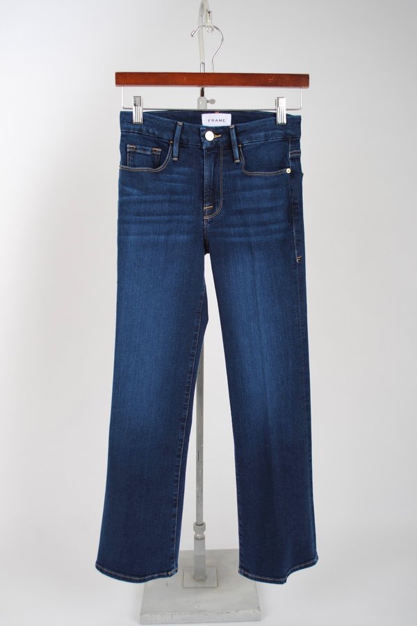 FRAME Denim Le Crop Mini Boot Denim - Cobbert (Sustainable) | Garmentory