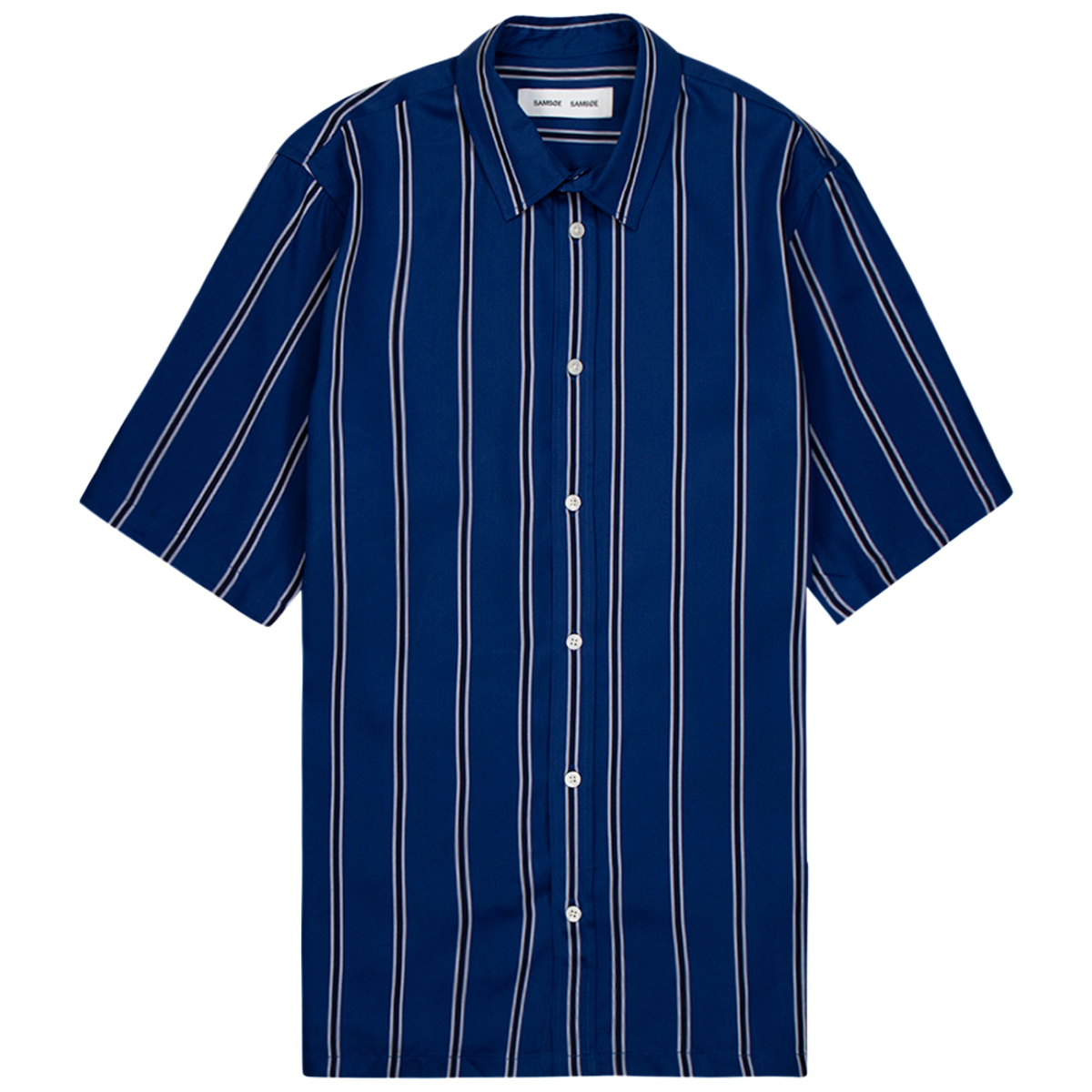 Samsoe Samsoe Taro Nx Shirt - Blue Depths Stripe | Garmentory