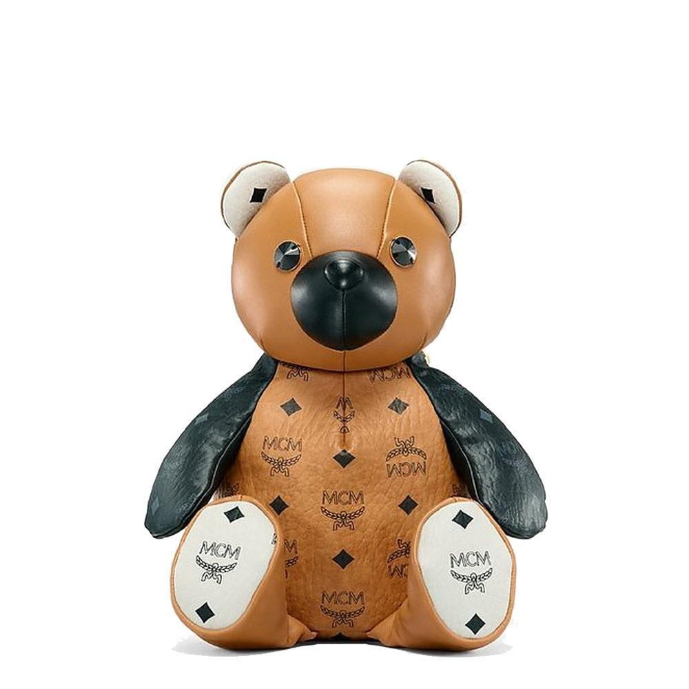 MCM Zoo Visetos Mix Bear Backpack Mini - Cognac | Garmentory
