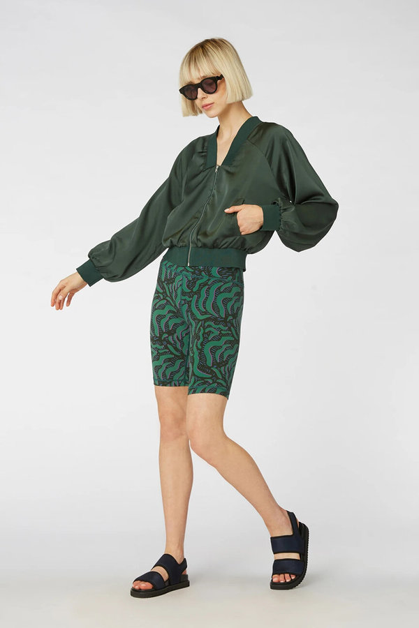 Gorman x Camilla Perkins Slinky Bomber Jacket - Green/Print | Garmentory