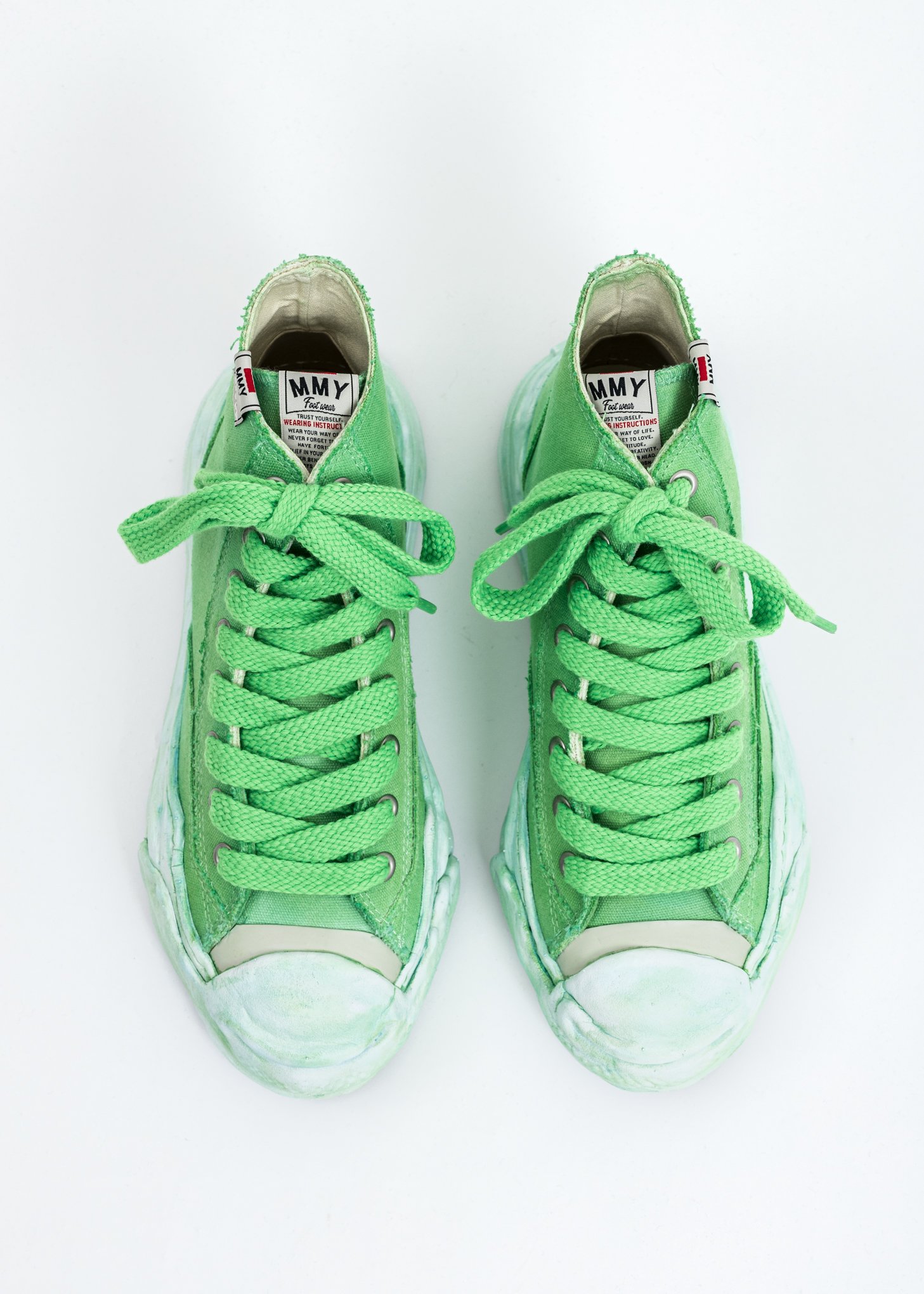Mihara Yasuhiro Original Sole Overdyed Canvas Hank HI Sneaker - Neon ...