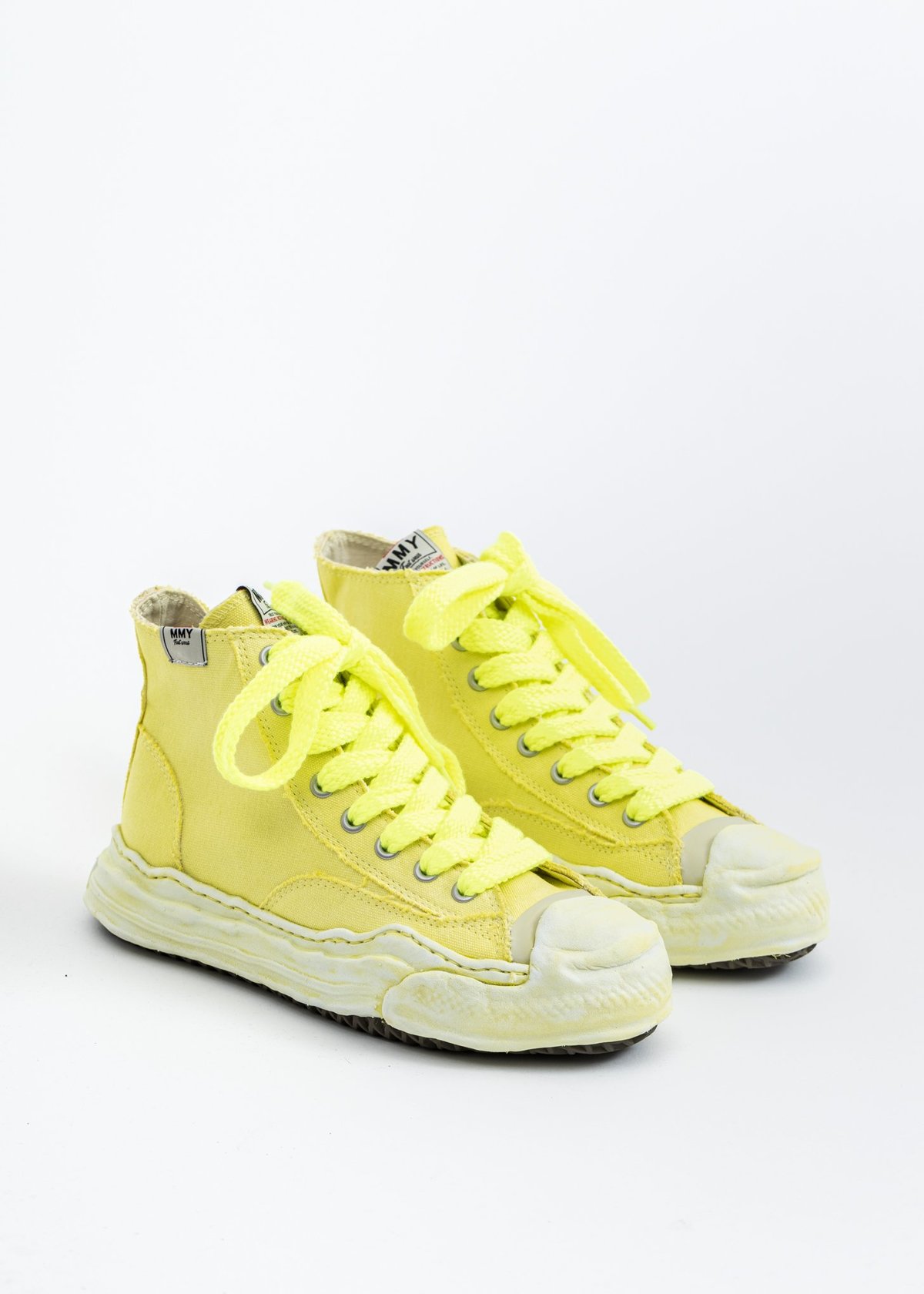 Mihara Yasuhiro Original Sole Overdyed Canvas Hank HI Sneaker - Neon ...