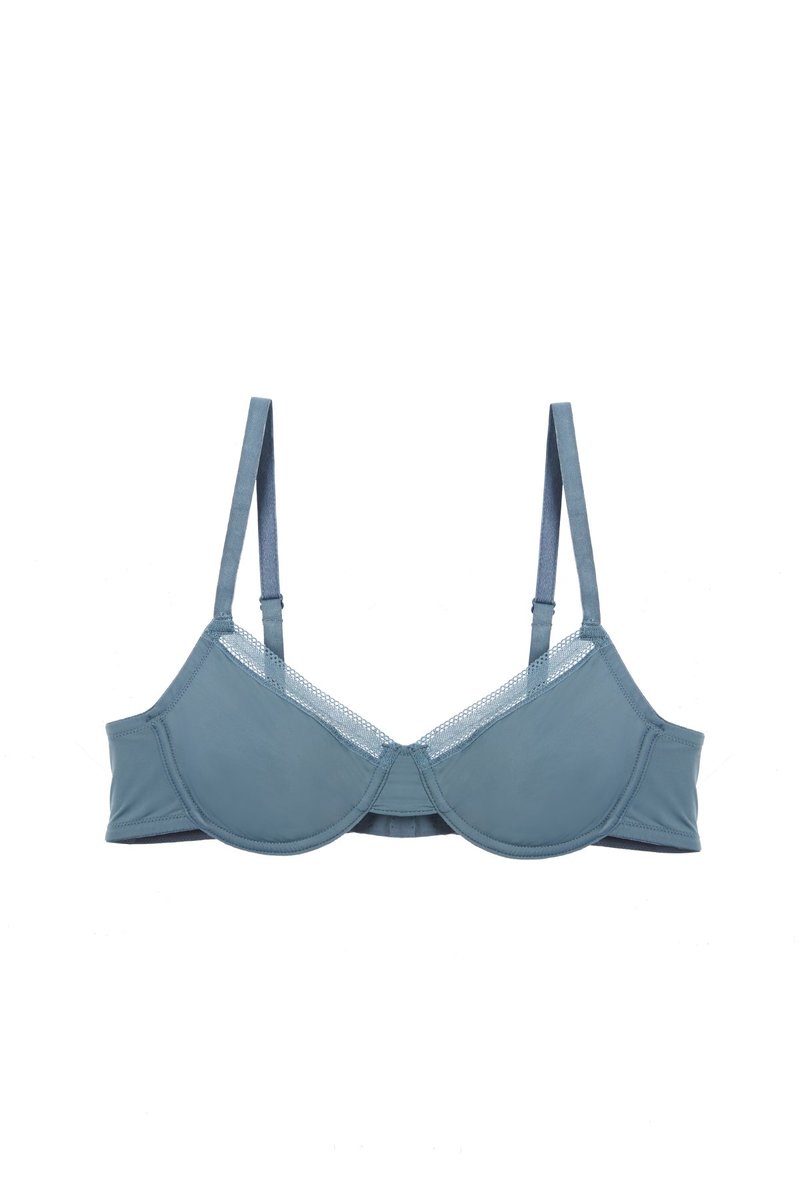 Else Nano Underwire Bra - Charcoal Blue | Garmentory