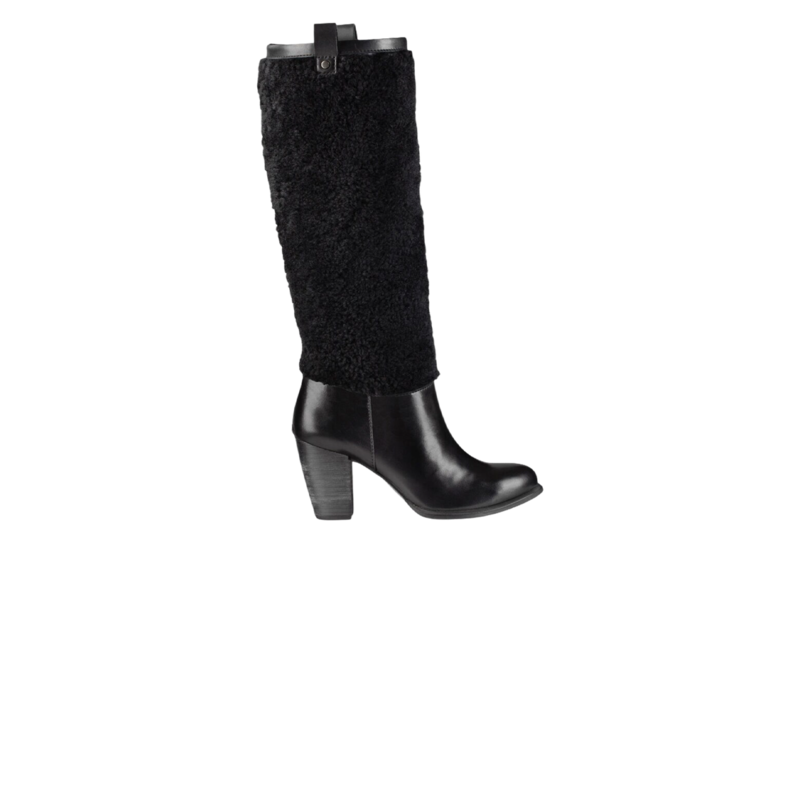 Ugg Women Ava Exposed Fur 1013677 BBLC boots Black Garmentory