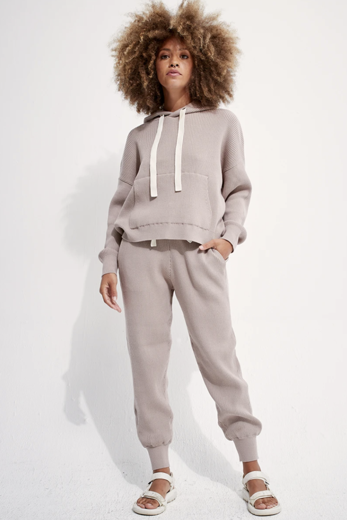 back beat rags Organic Cotton Surf Jogger pants - Mushroom | Garmentory