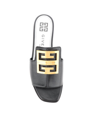 Givenchy Logo Leather Mules | Garmentory