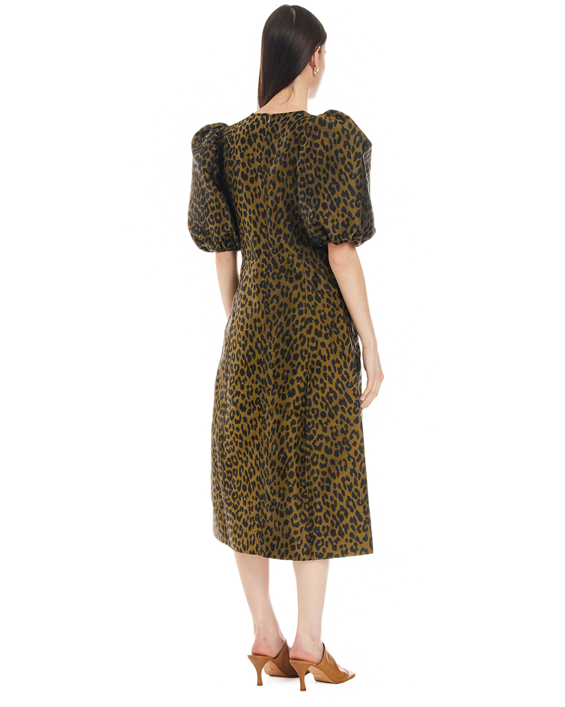 Ganni Midi Dress - Leopard Pattern | Garmentory
