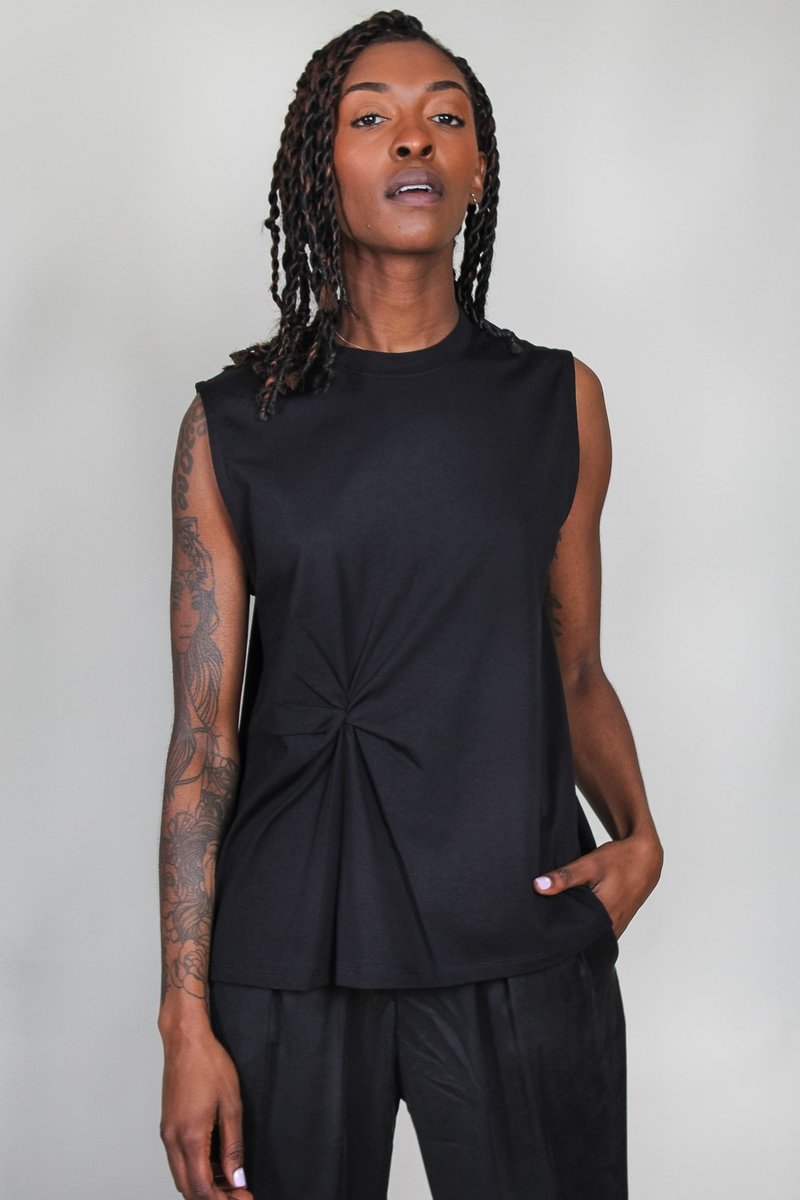 LouLou Studio Manda Top - Black | Garmentory