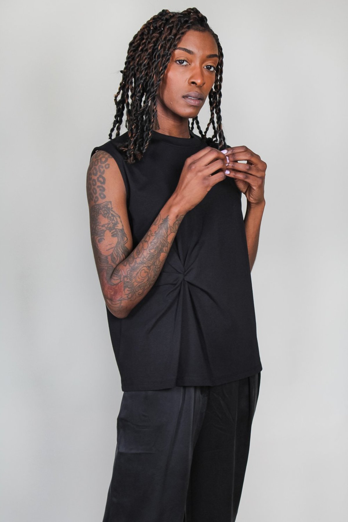 LouLou Studio Manda Top - Black | Garmentory