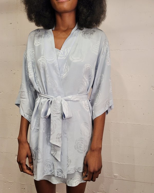 Vintage Silk Slip + Robe - Sky | Garmentory