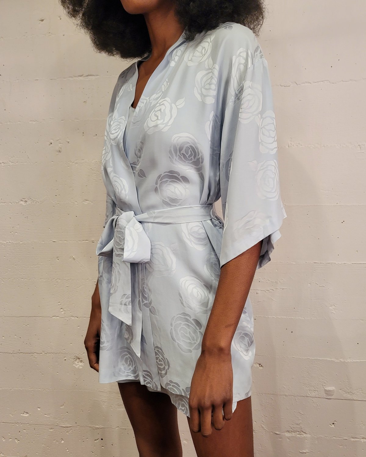Vintage Silk Slip + Robe - Sky | Garmentory