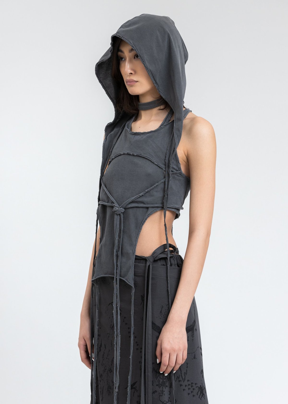 Hyein Seo Layered Halter Top - Grey | Garmentory