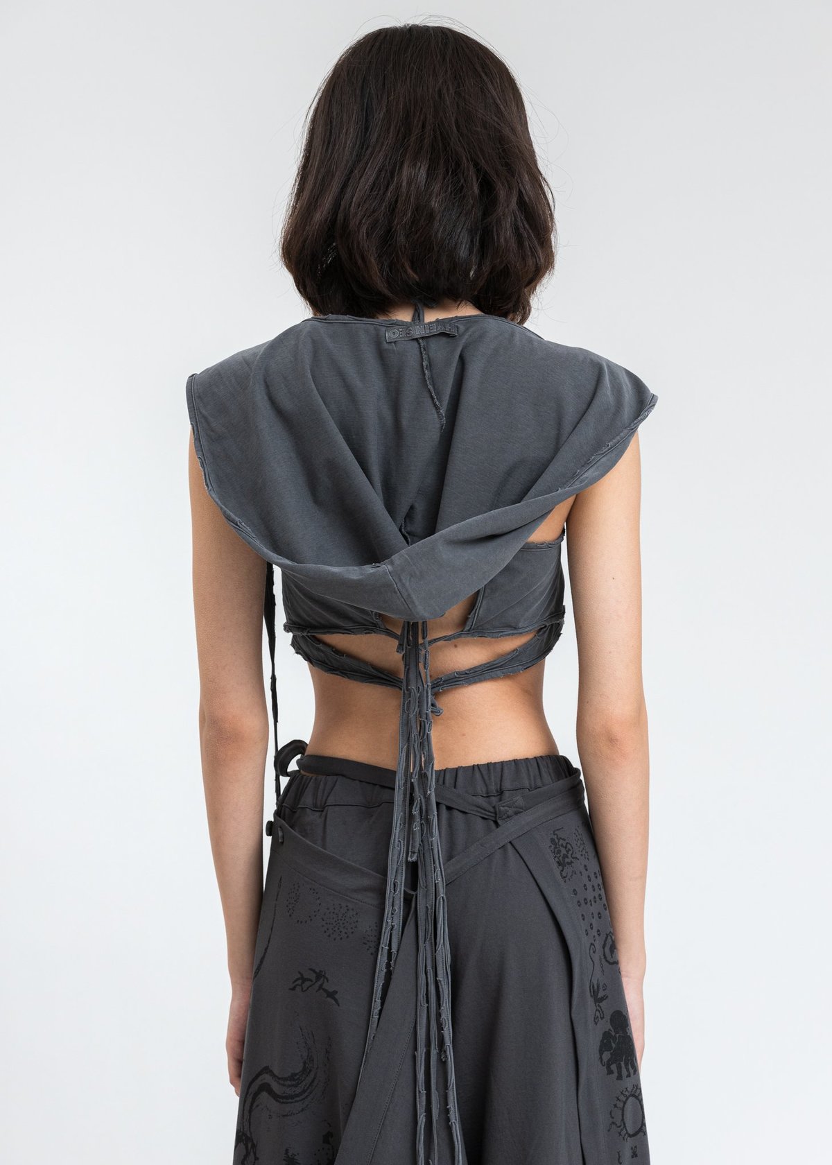 Hyein Seo Layered Halter Top - Grey | Garmentory