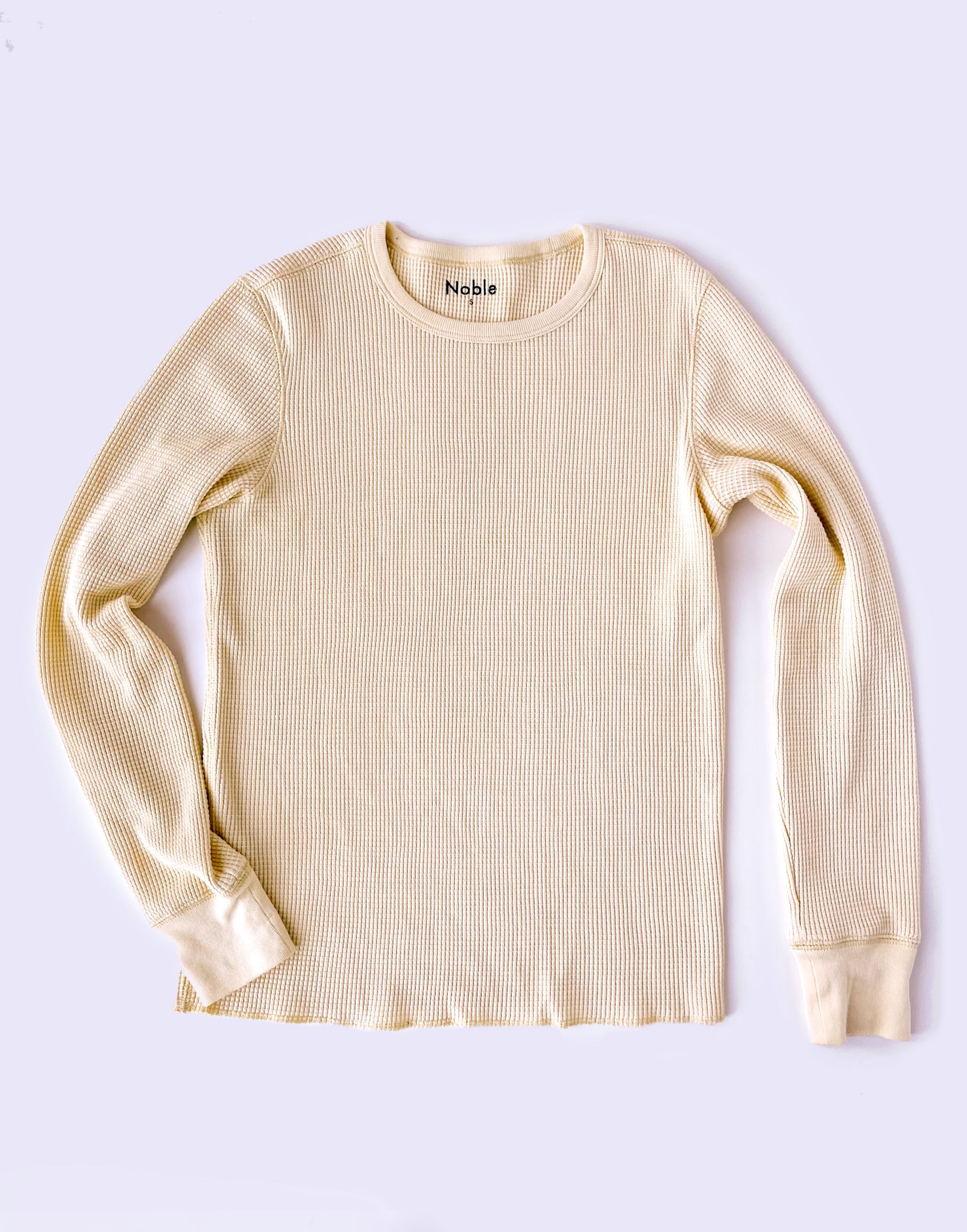Noble Adult Organic Waffle Top - Buttercream | Garmentory