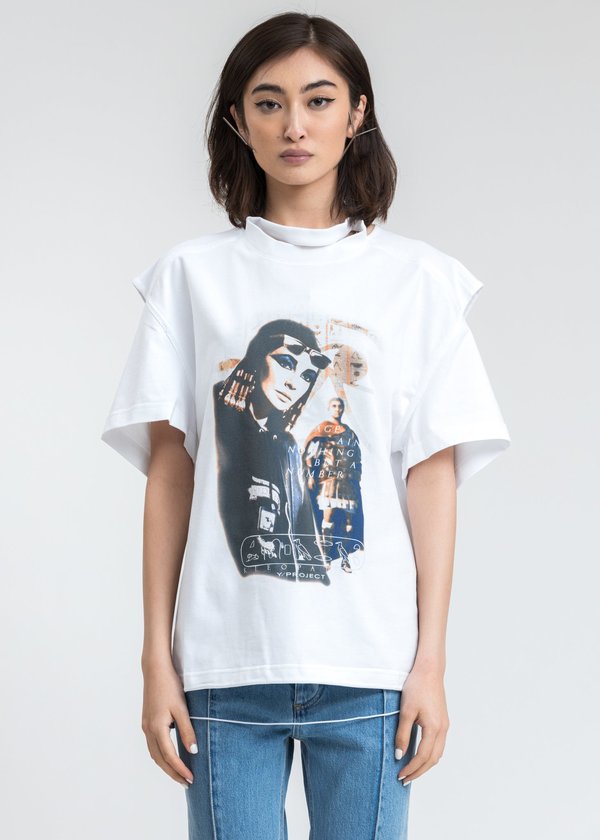 Y/project Convertible Cleo T-Shirt - White | Garmentory