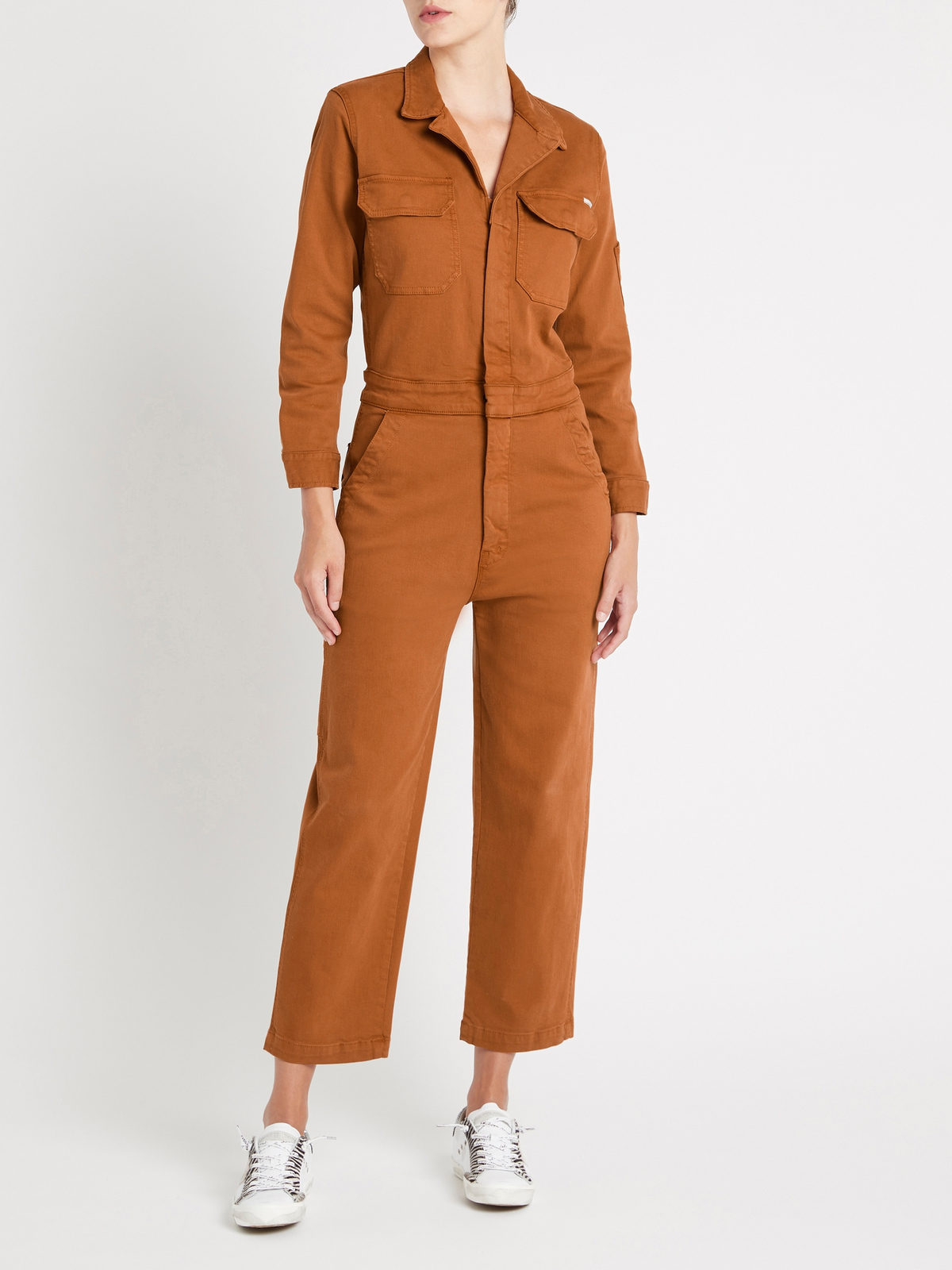 Mother Denim The Fixer Jumpsuit - Tan | Garmentory