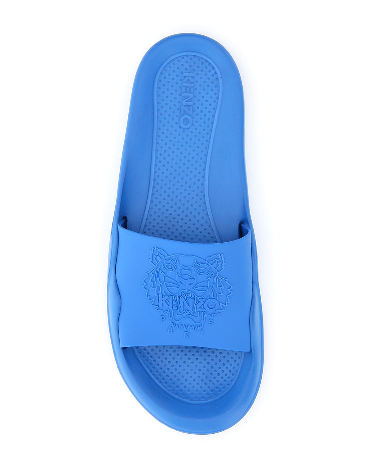 Kenzo Tiger Head Logo Slides - Blue | Garmentory