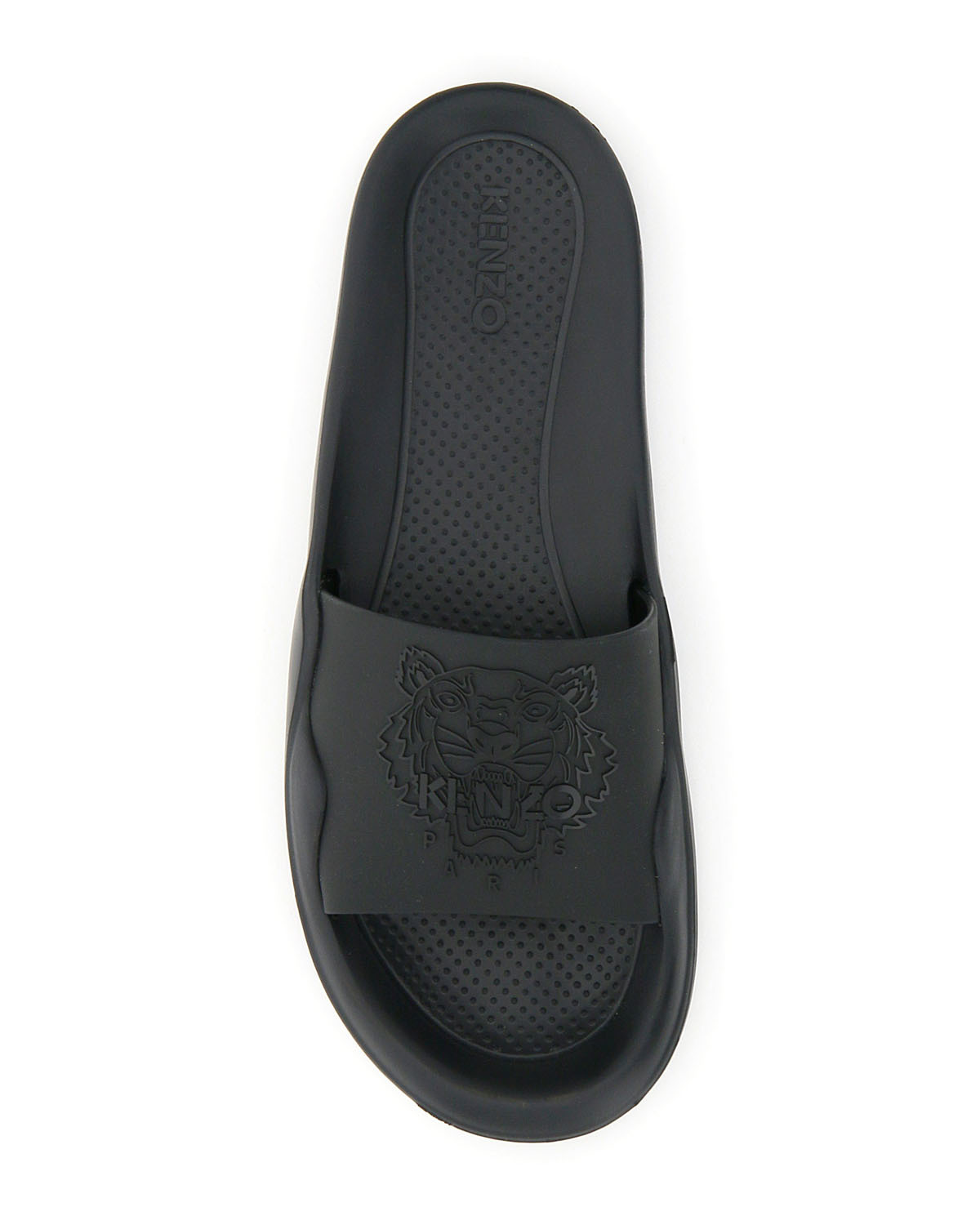 Kenzo Tiger Head Logo Slides - black | Garmentory