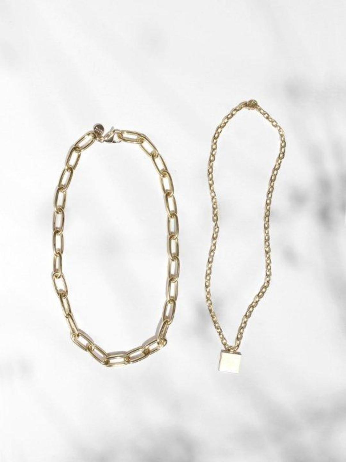 Young Frankk Classic Chain and Square Chain Set | Garmentory