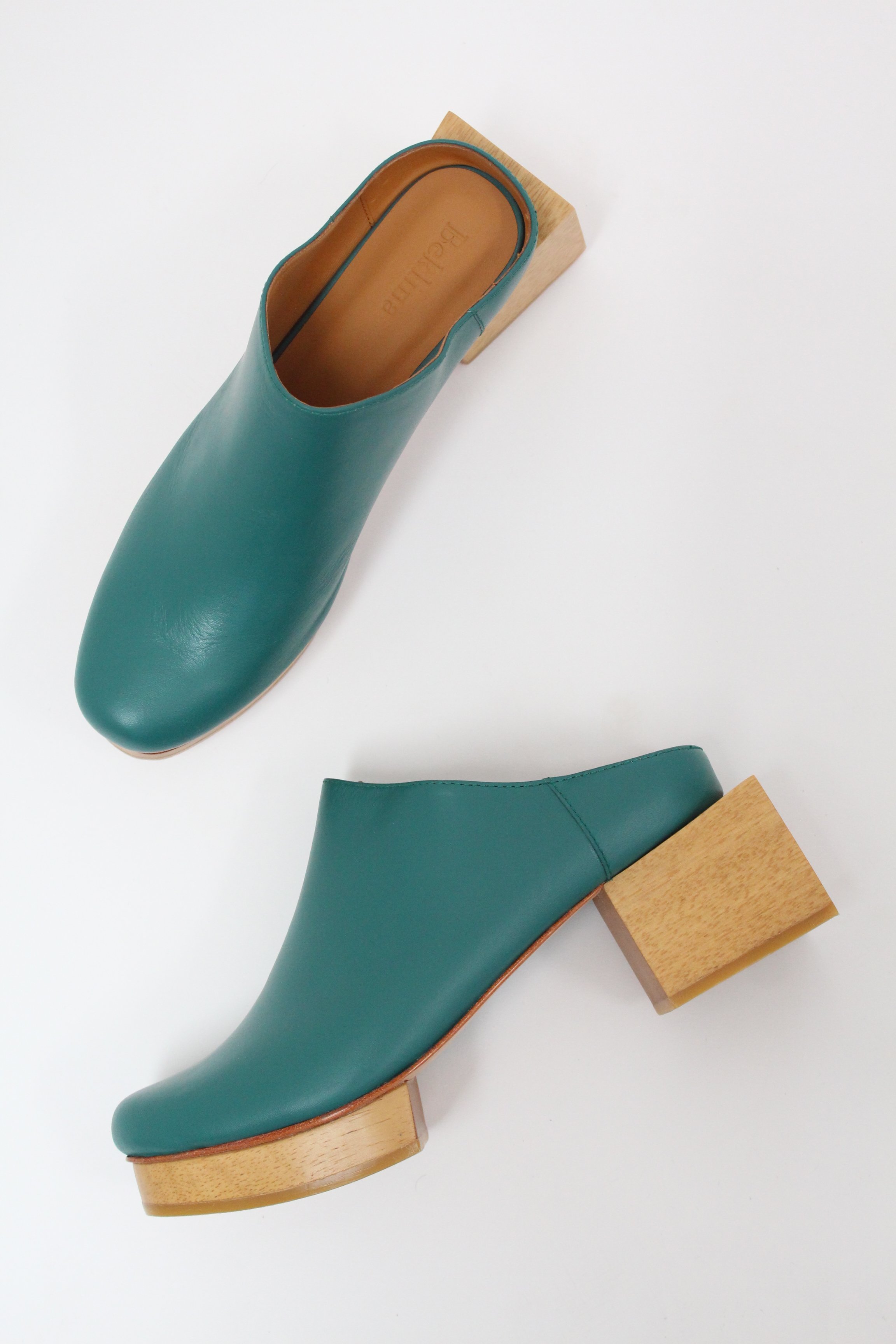 Sale > green platform mules > in stock