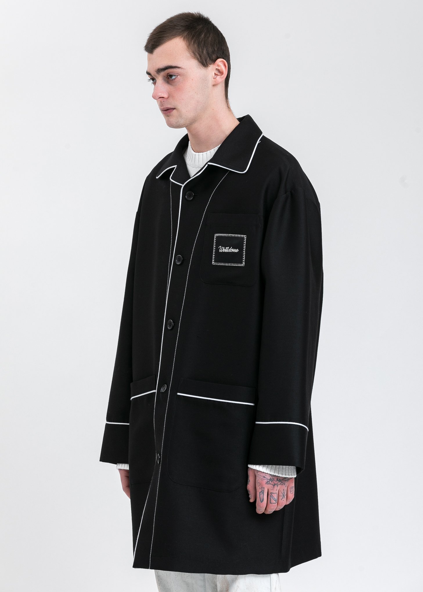 we11done Pyjama Coat - Black | Garmentory
