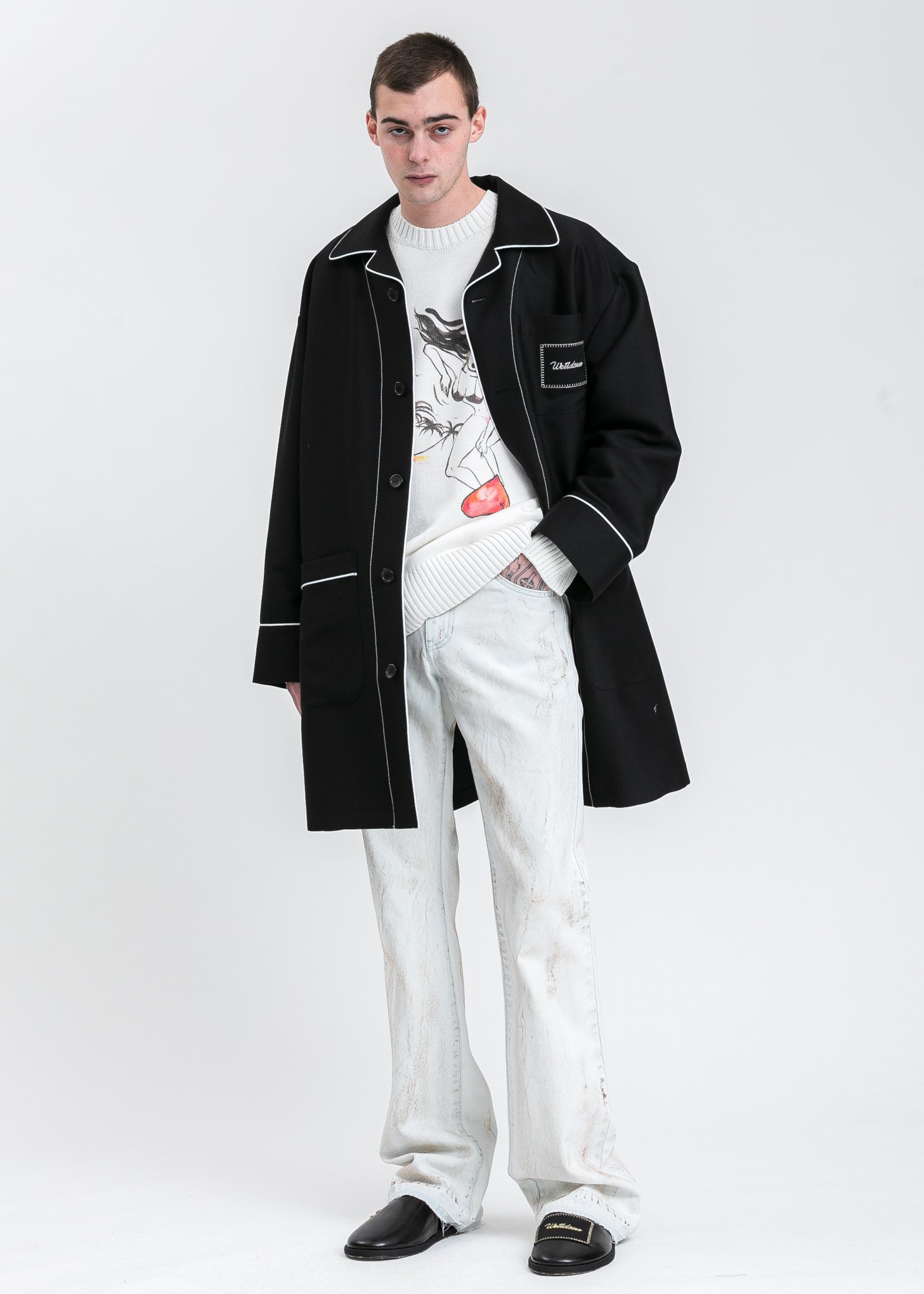 we11done Pyjama Coat - Black | Garmentory