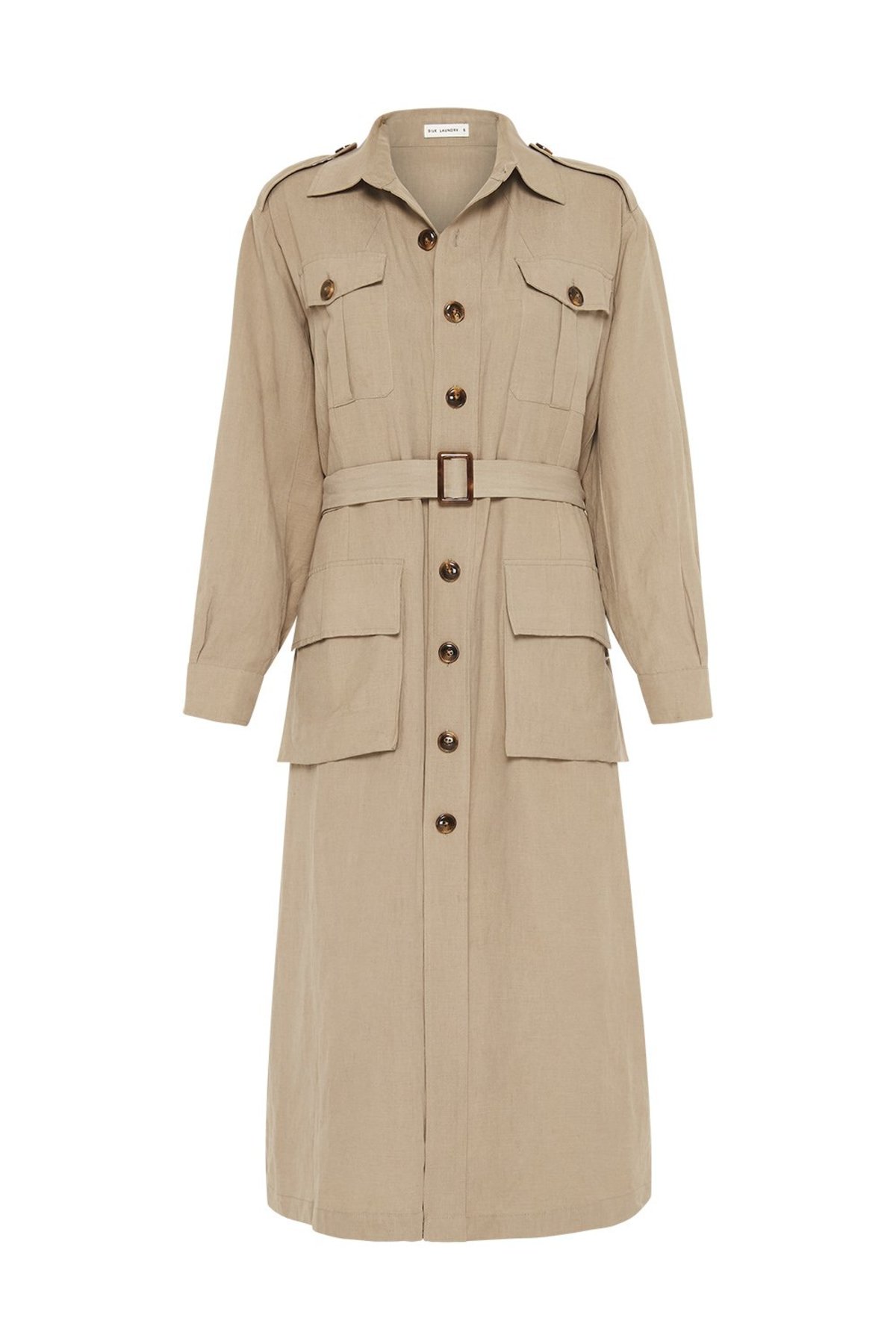 Silk Laundry MILITARY TRENCH - MUSHROOM | Garmentory