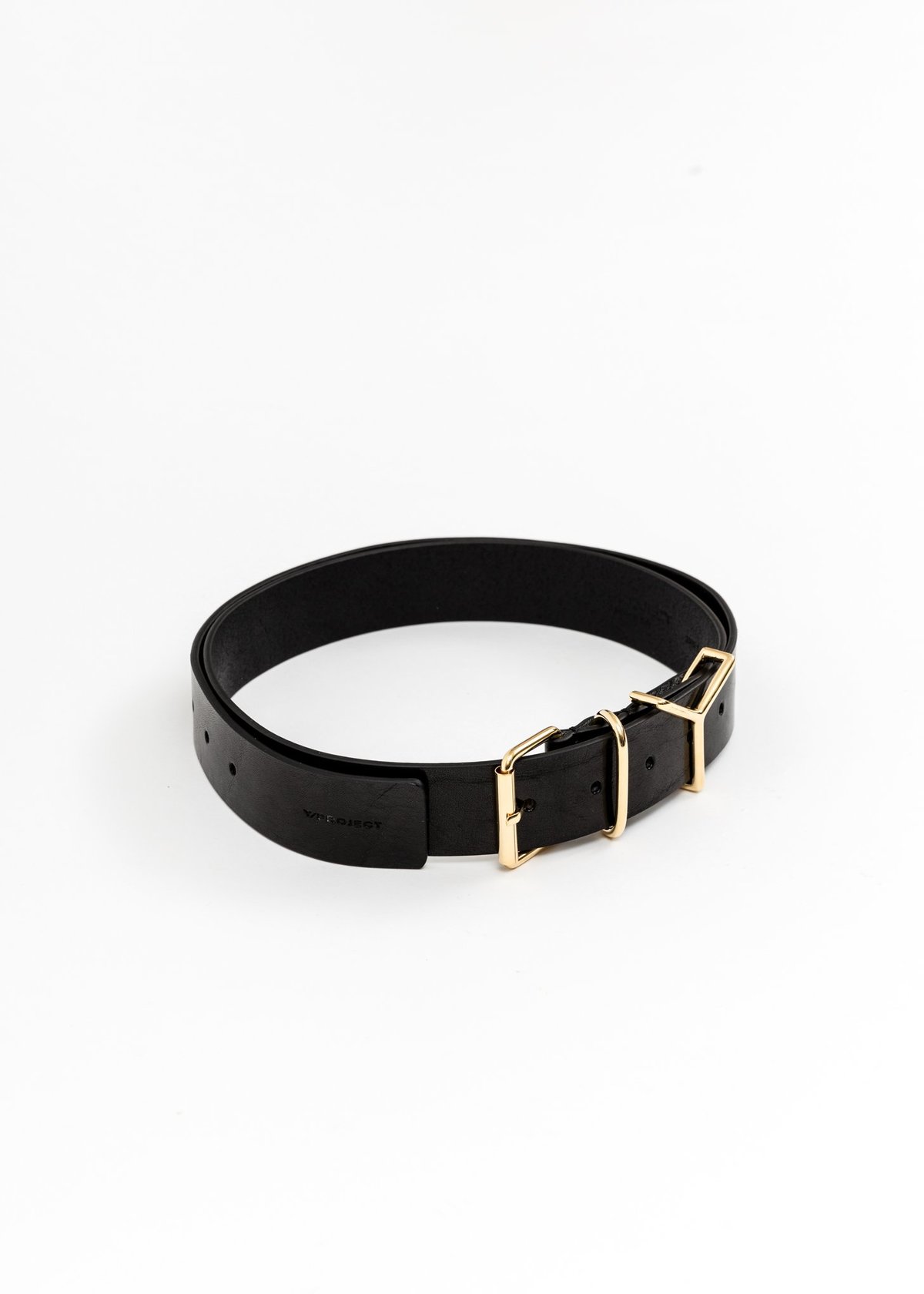 Y/project Classic Y Belt - Black/Gold | Garmentory