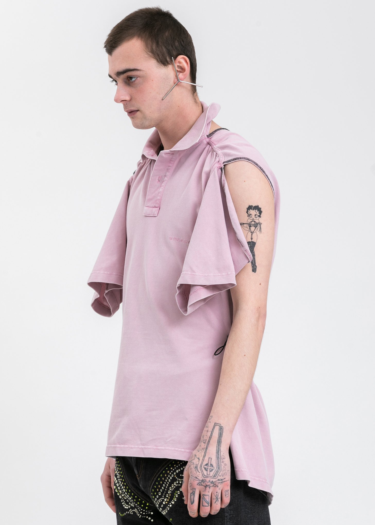 Y/project Convertible Polo - Pink | Garmentory