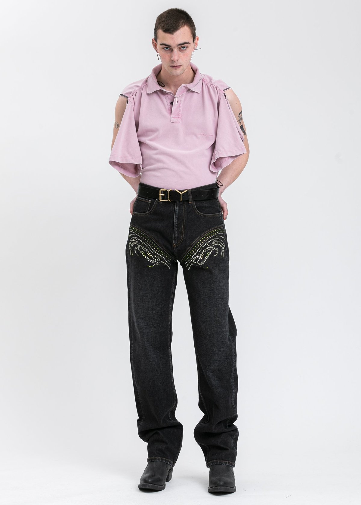 Y/project Convertible Polo - Pink | Garmentory