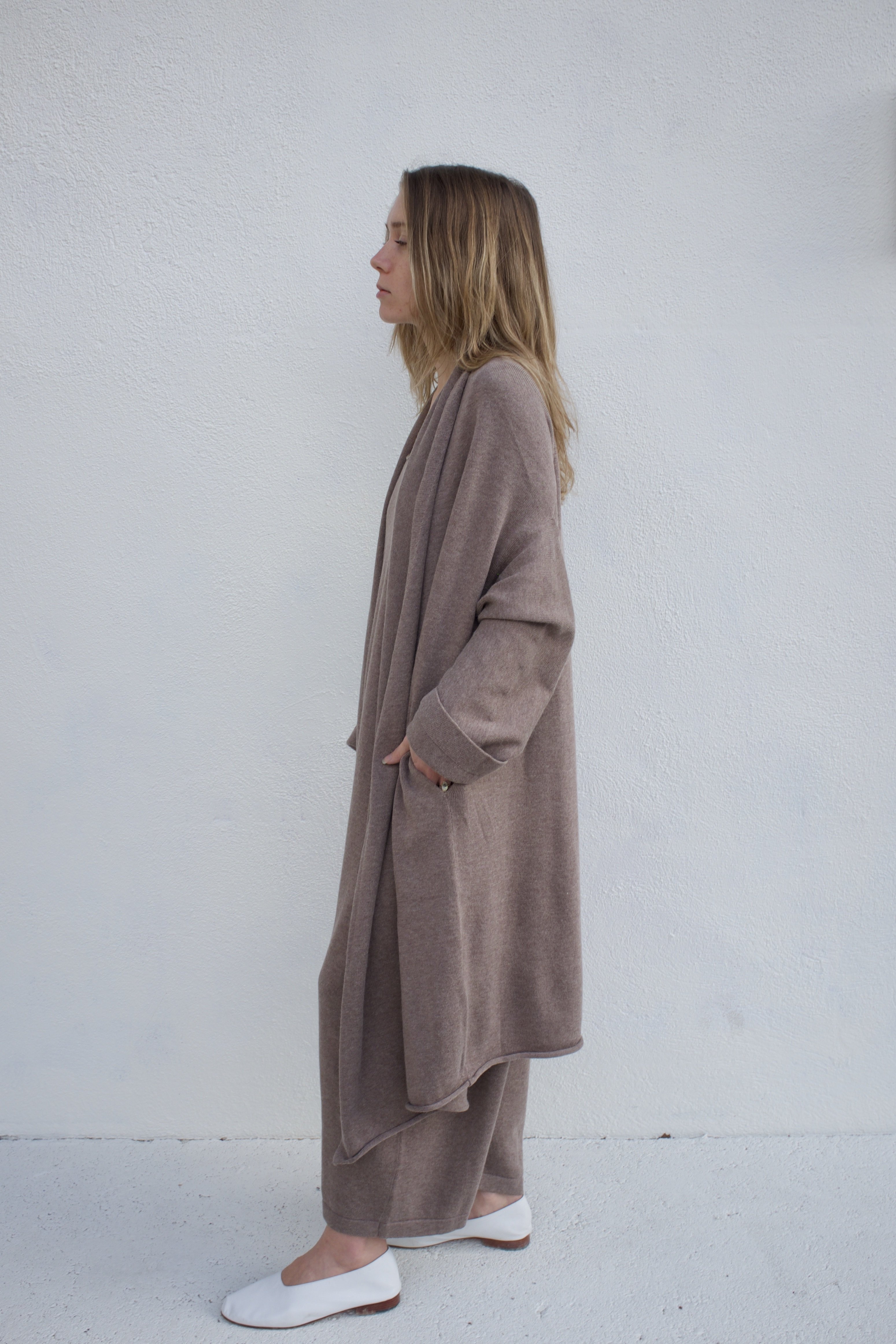 Lauren Manoogian Long Slouch Cardigan - Umber Melange | Garmentory
