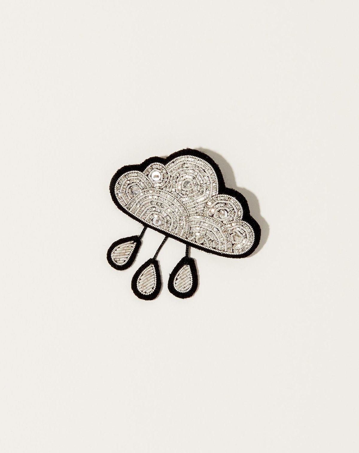 Macon Et Lesquoy Cloud and Rain Pin - Gray/Black | Garmentory