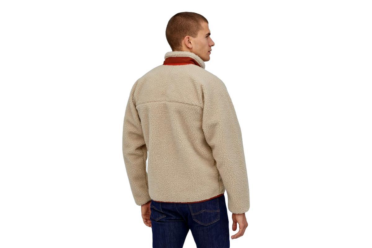 Patagonia Classic Retro-X Fleece Jacket - Natural/Barn Red | Garmentory