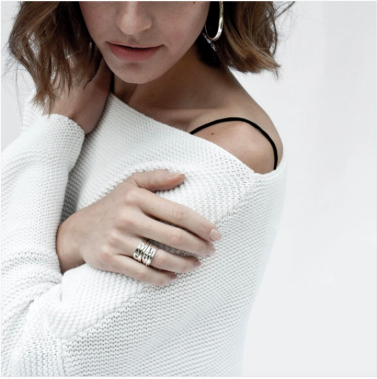 Rahya Jewelry Design Fragment Ring - Silver | Garmentory