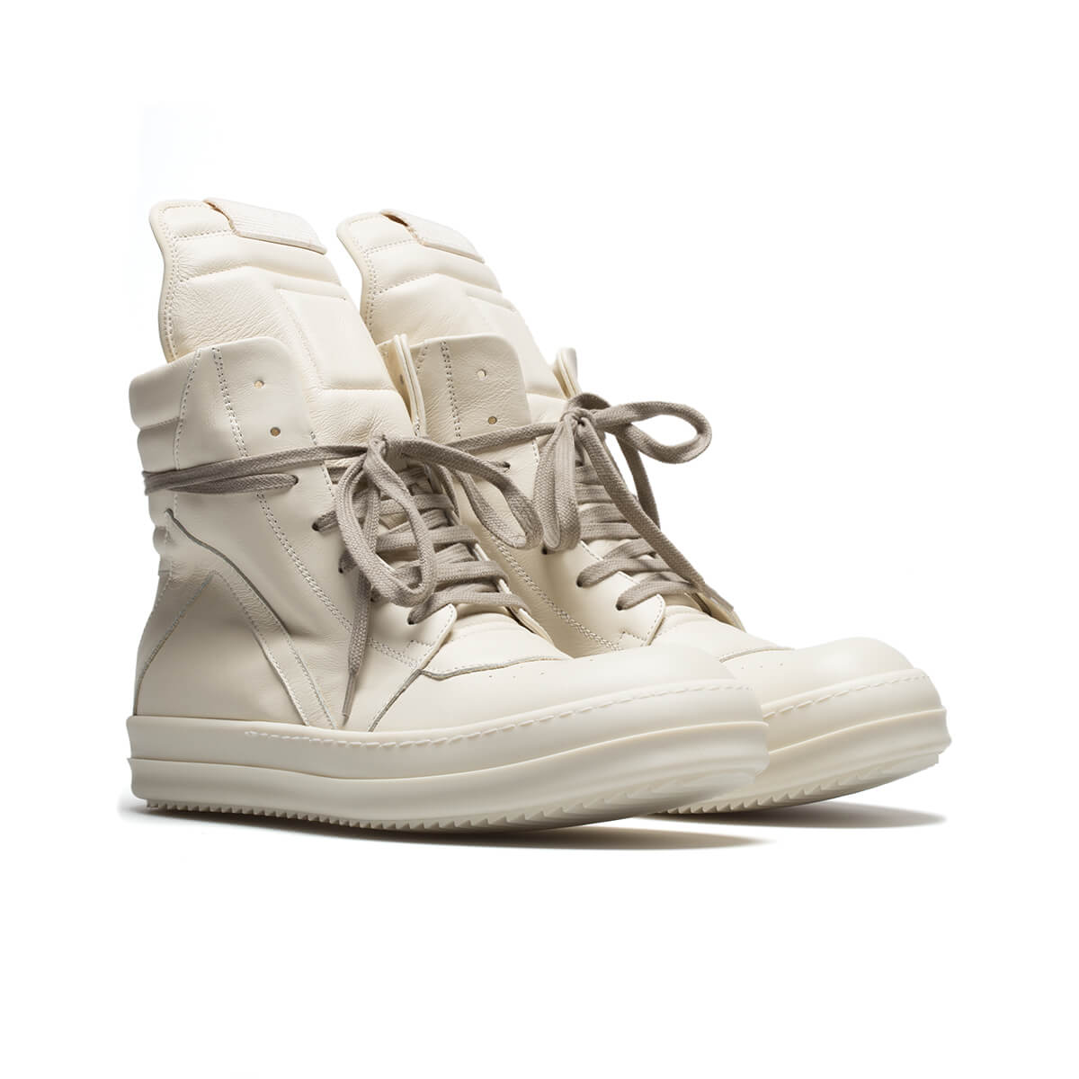 Rick Owens Geobasket Sneakers - Milk | Garmentory