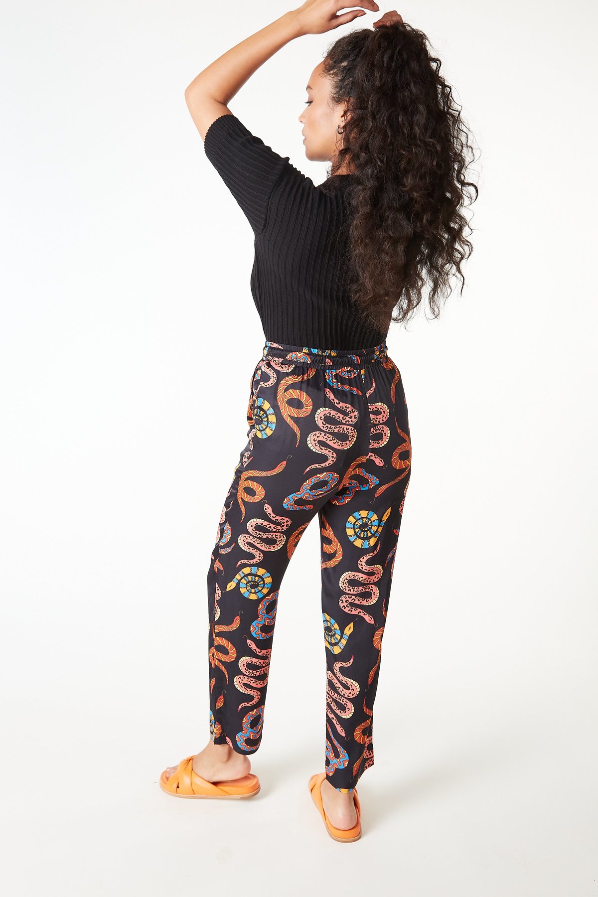 Farm Rio: Black Snake Pants | Garmentory