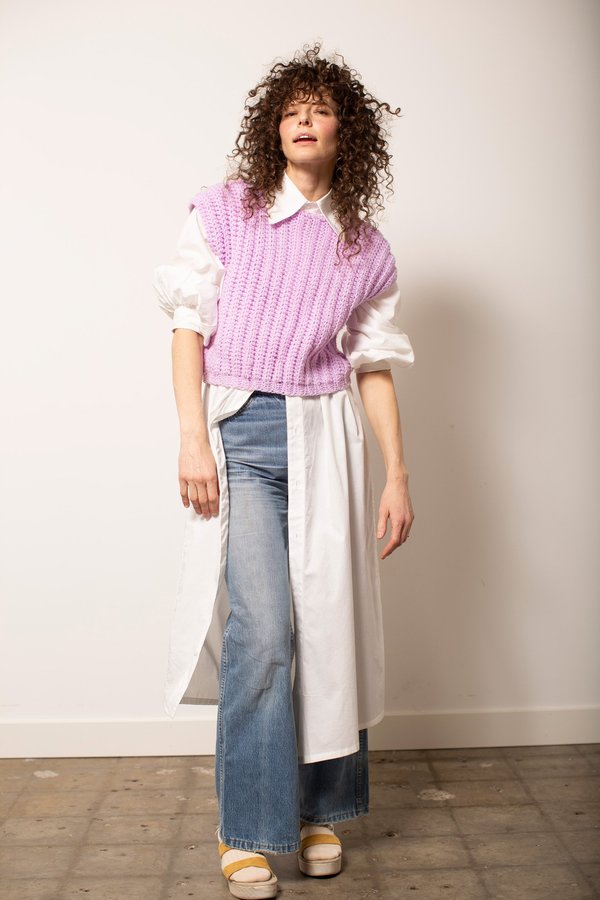 Vintage Sweater Vest - Light Purple | Garmentory