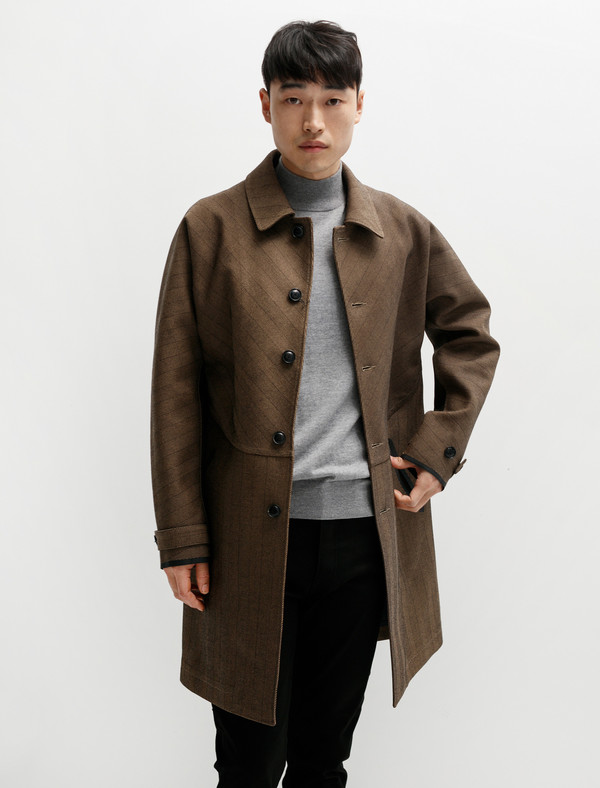 Childs Mens Drop Coat Bonded Herringbone | Garmentory